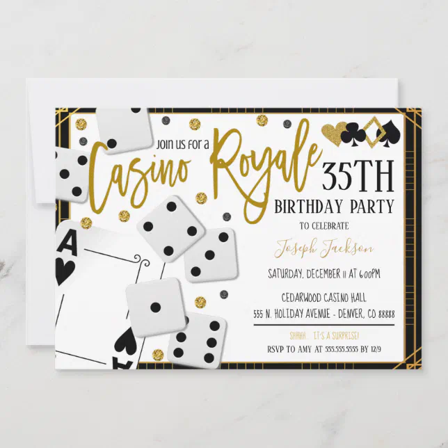 Casino Royale Night Party Invitation | Zazzle