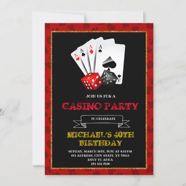 Casino royale party invitation | Zazzle