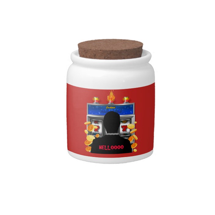 Casino Slot Machine Jackpot Winner Candy Jar | Zazzle.com