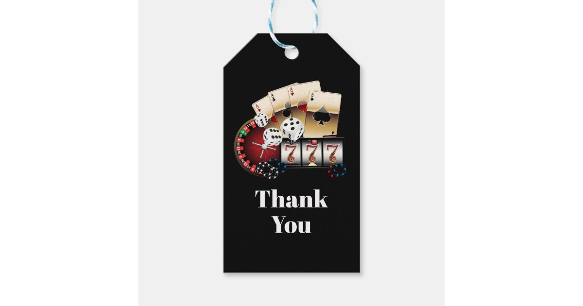 casino, thank you tag | Zazzle