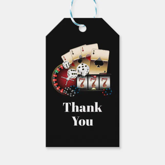 casino, thank you tag | Zazzle
