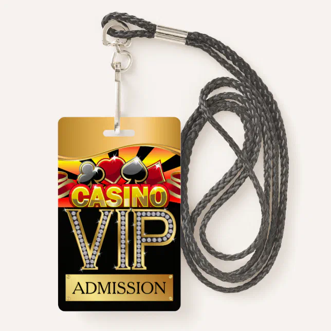 CASINO VIP Lanyard BADGE | Zazzle