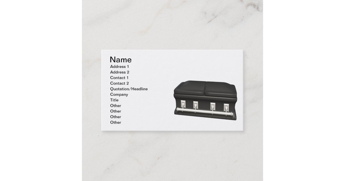 CASKET BUSINESS CARD | Zazzle