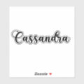 Cassandra Name - Handwritten Calligraphy Sticker | Zazzle