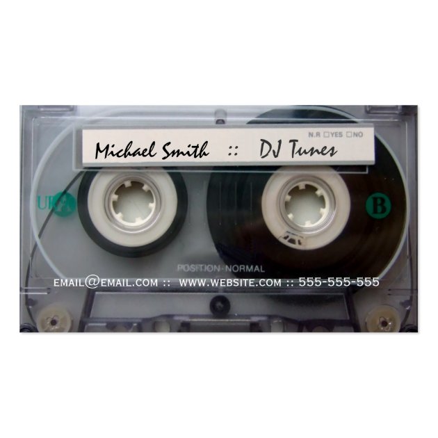 Cassette Tape DJ Business Cards