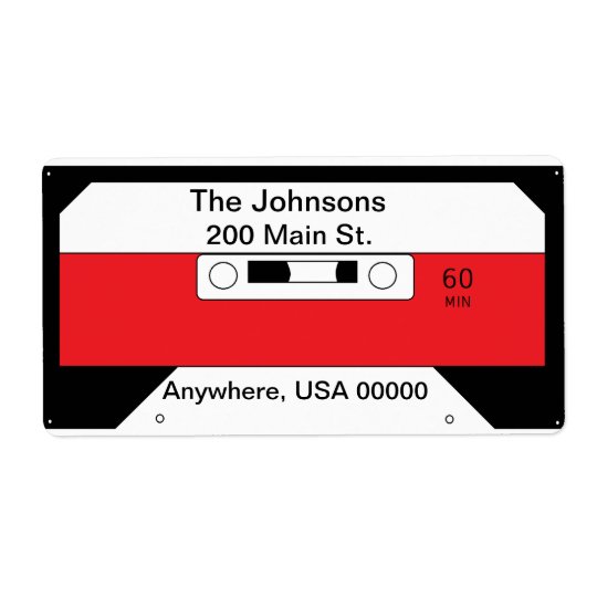 "Cassette Tape" Label | Zazzle.com