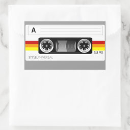 Cassette tape label sticker | Zazzle