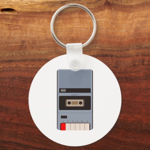 cassette tape recorder keychain | Zazzle