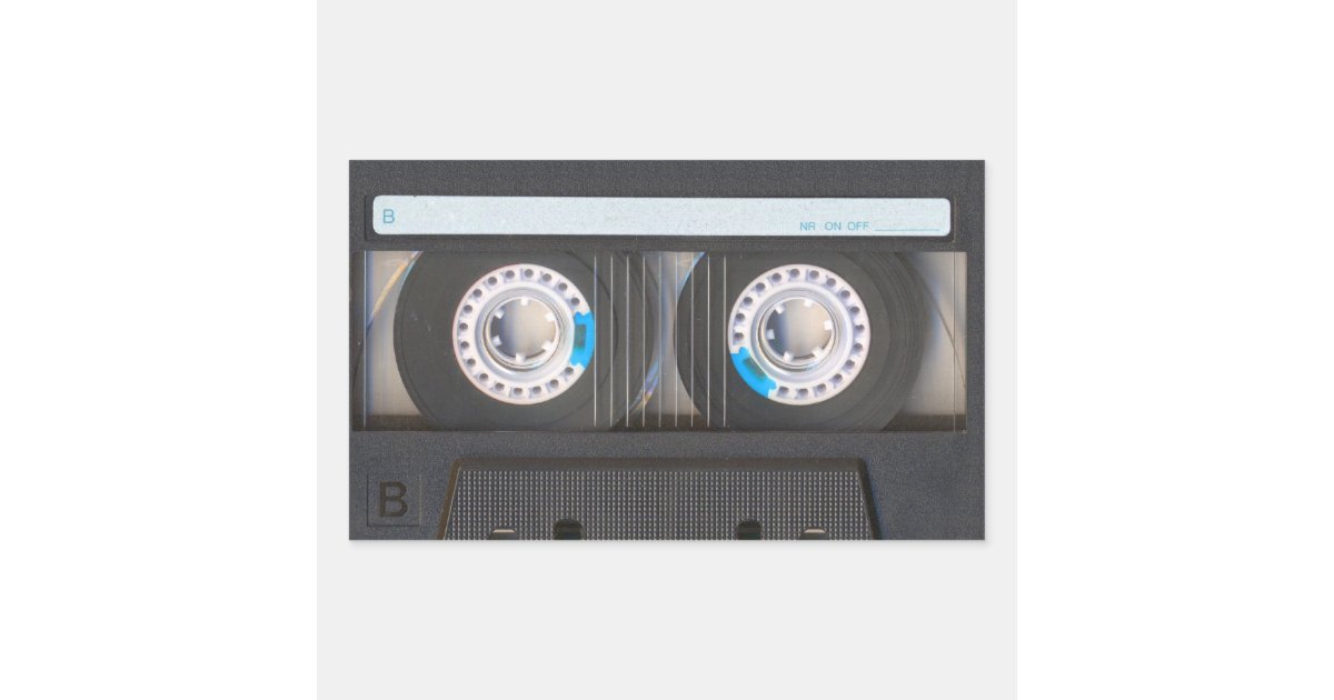 Cassette Tape Rectangular Sticker | Zazzle