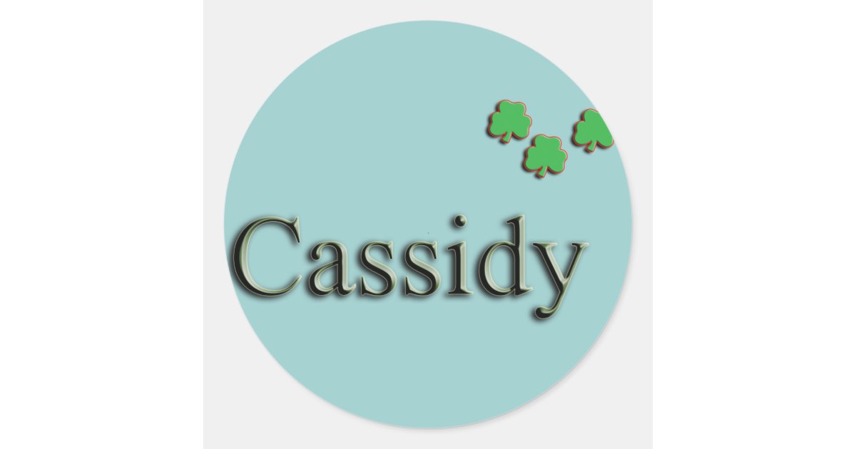 Cassidy Custom Classic Round Sticker | Zazzle