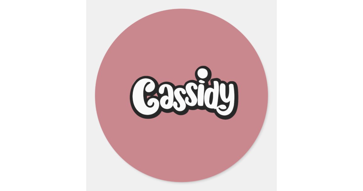 Cassidy Name Stickers | Zazzle