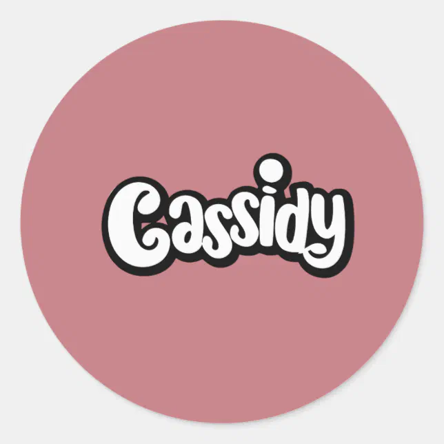 Cassidy Name Stickers | Zazzle