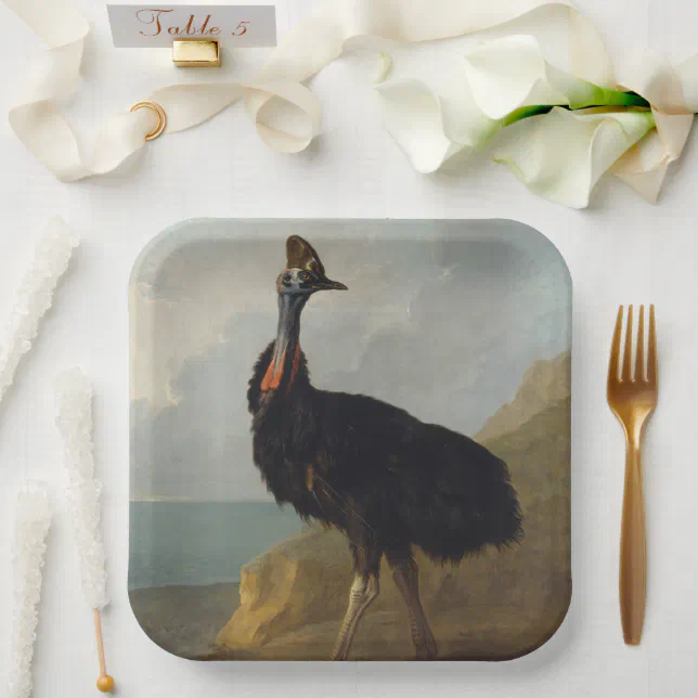 Cassowary (Australian Bird) (Wild Animal Art) Paper Plates | Zazzle