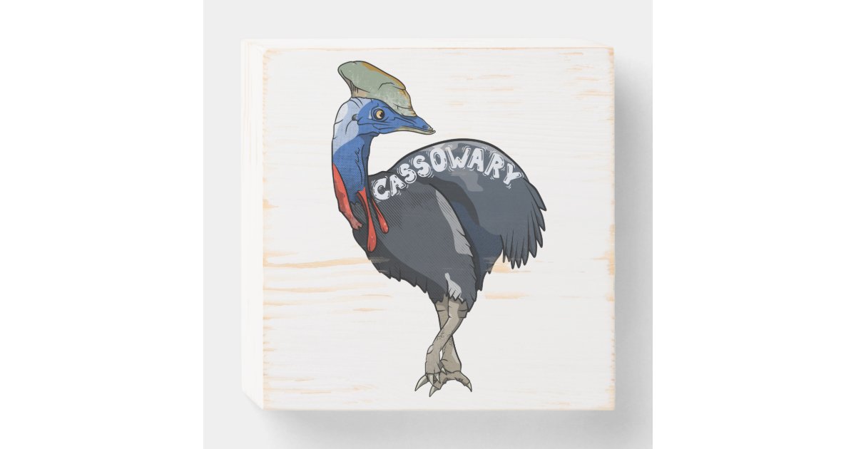 Cassowary Australian Bird Wooden Box Sign | Zazzle