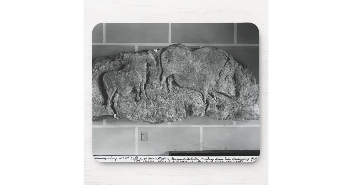 Cast of a frieze of animals from Le Roc de Sers Mouse Pad | Zazzle