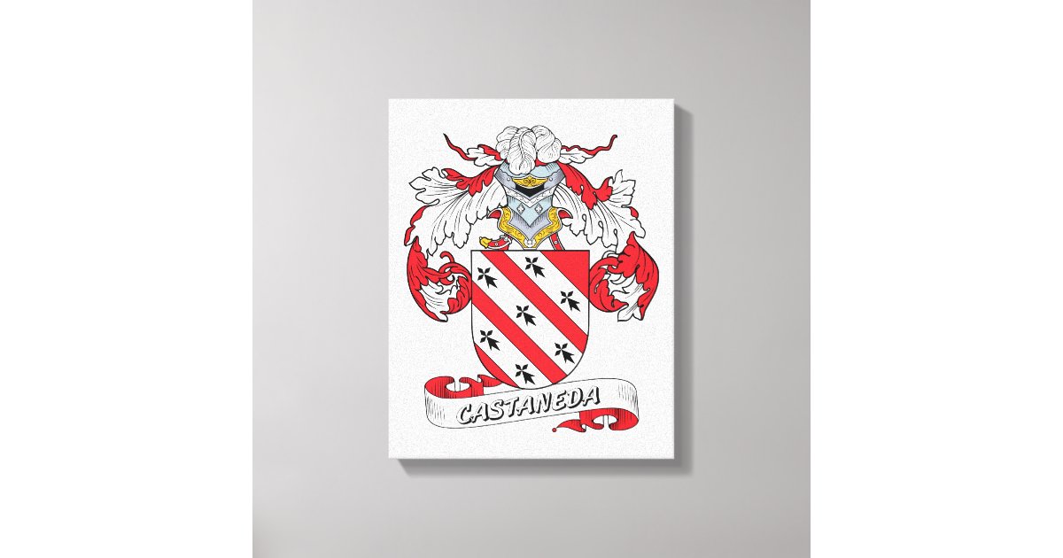 Castaneda Family Crest Canvas Print | Zazzle