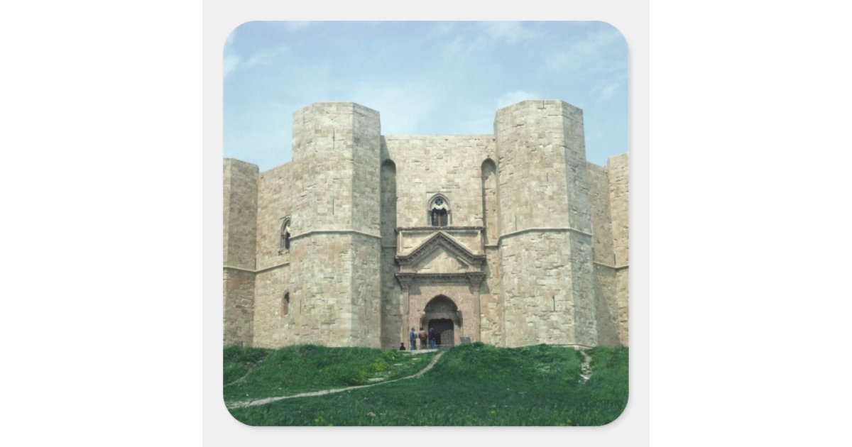 Castel del Monte Square Sticker | Zazzle