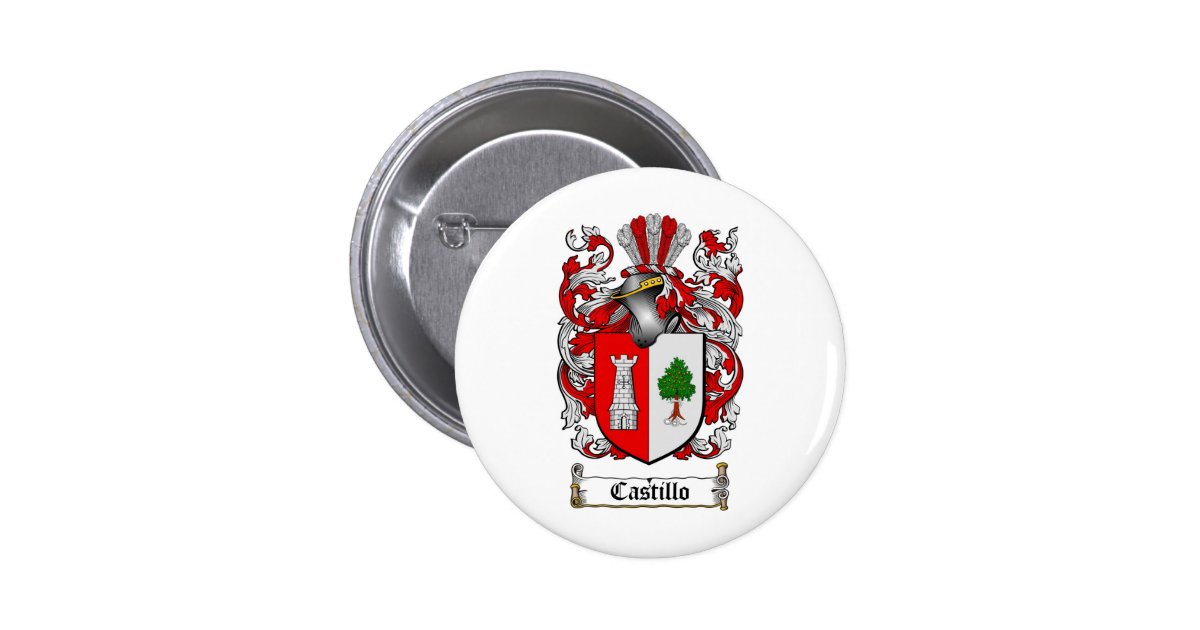 CASTILLO FAMILY CREST - CASTILLO COAT OF ARMS BUTTON | Zazzle
