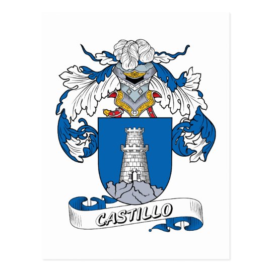 Castillo Family Crest Postcard | Zazzle.com