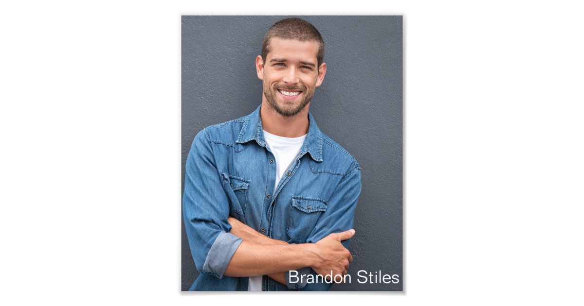 Casting Call Headshots - Full Bleed 8x10 Lt Text Photo Print | Zazzle
