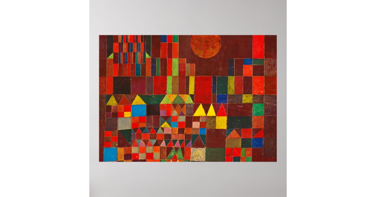 Castle and Sun, 1928 by Paul Klee Poster | Zazzle