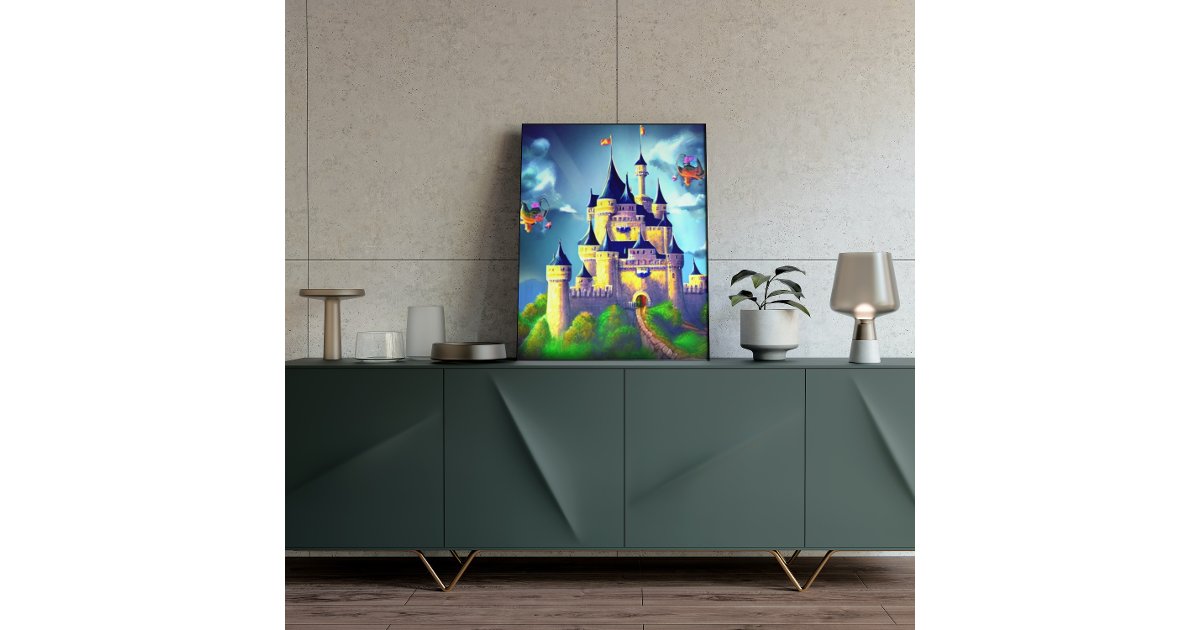 Castle Digital Fantasy Art Poster #03 | Zazzle