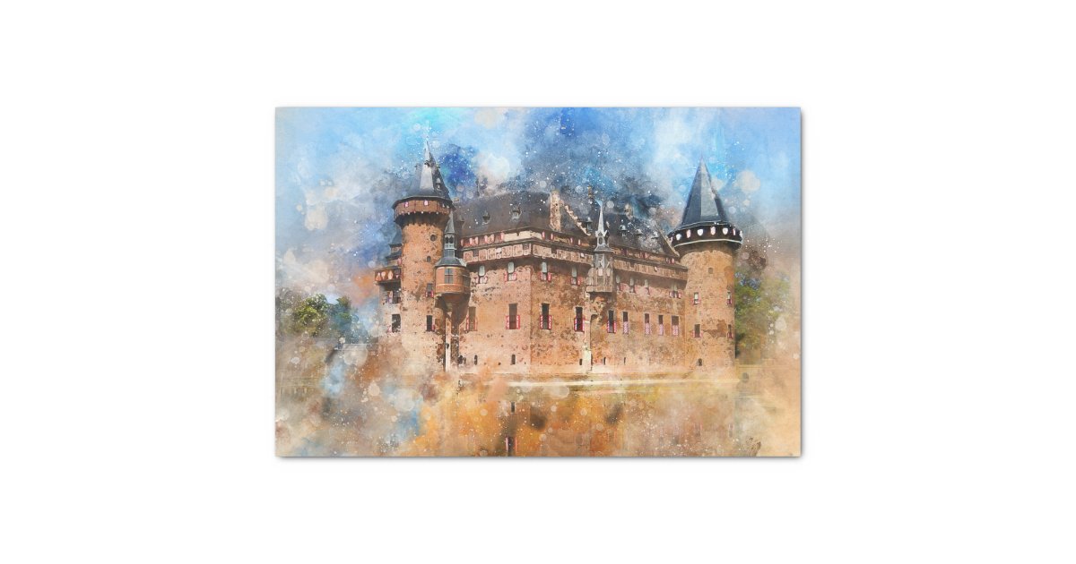 Castle in the Forest Decoupage Tissue Paper | Zazzle