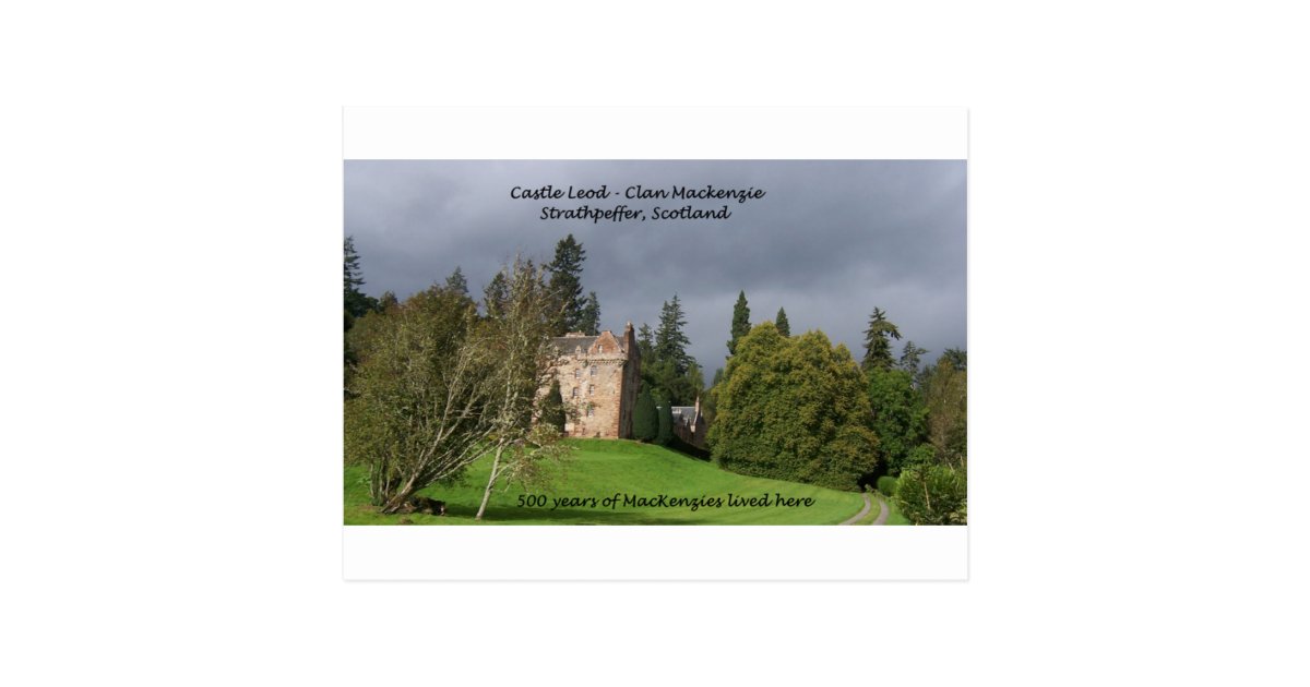 CASTLE LEOD - Scotland MacKenzie Clan Postcard | Zazzle.com