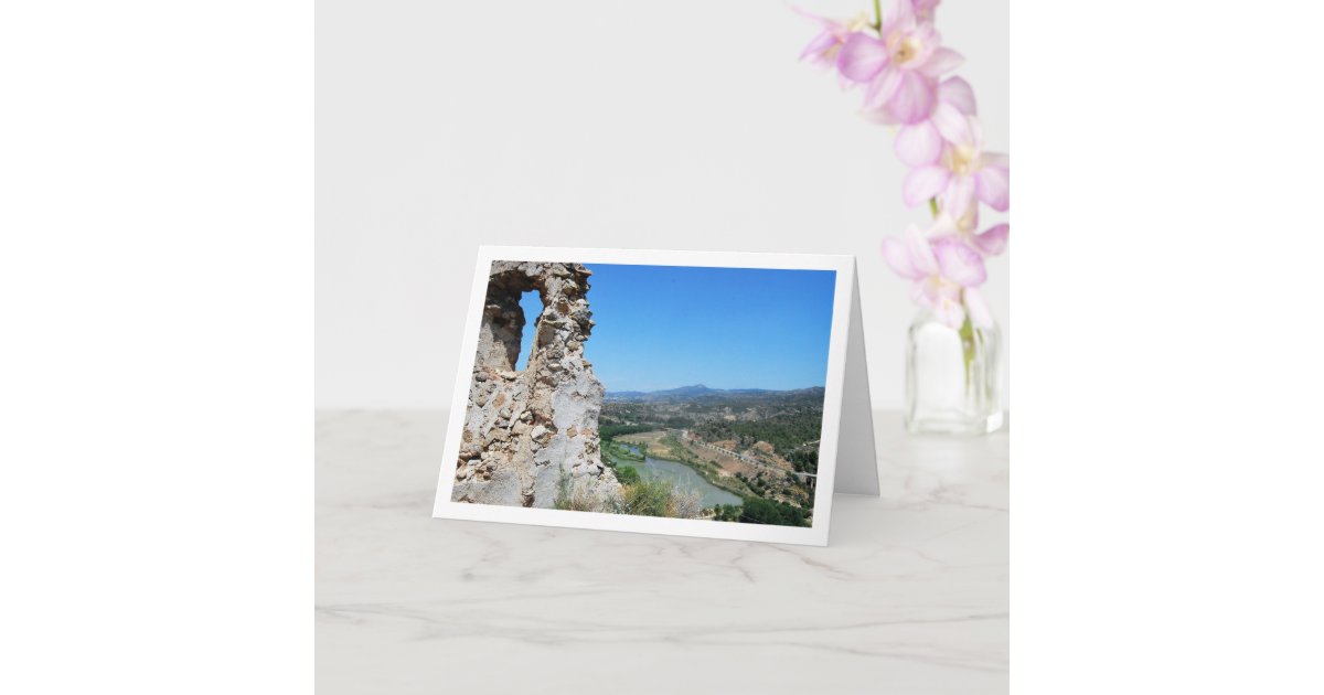Castle of Old Domeño, Valencia, Spain Card | Zazzle