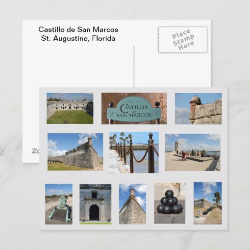 Castle of San Marcos Postcard St. Augustine, Fl. | Zazzle
