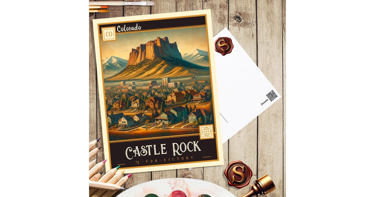 Castle Rock, Colorado | Vintage Postcard | Zazzle
