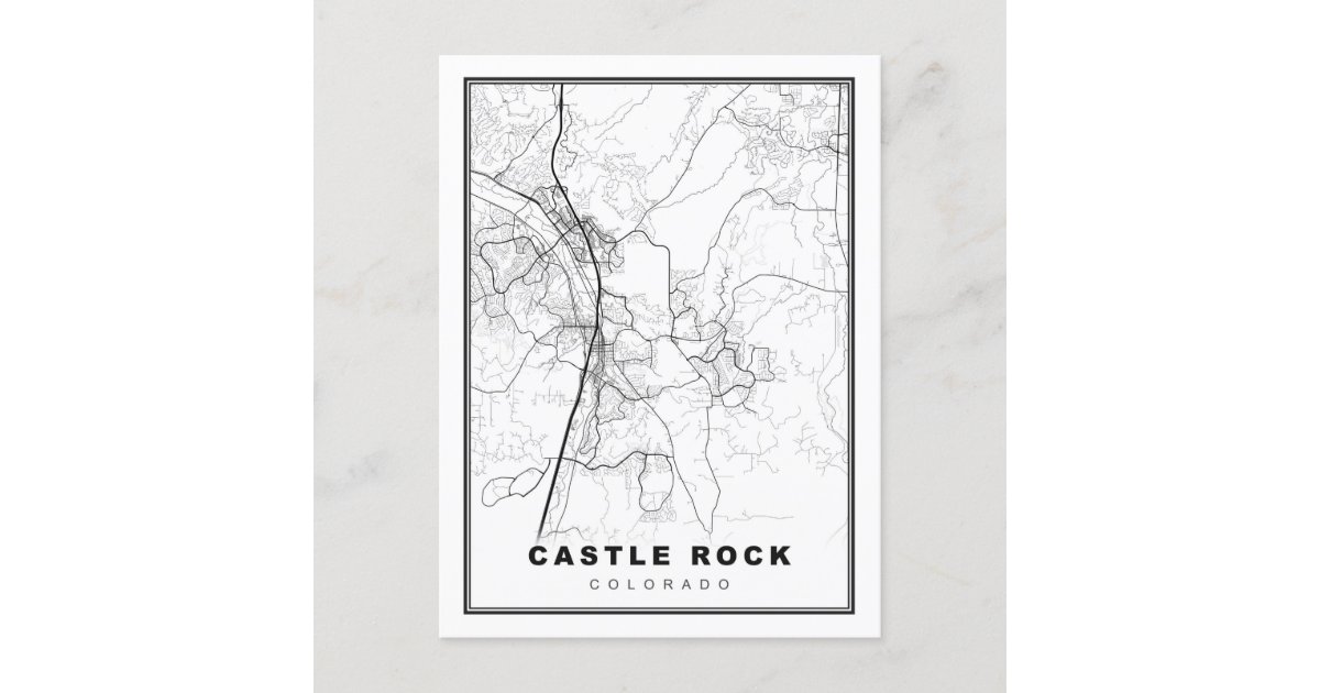 Castle Rock Map Postcard | Zazzle