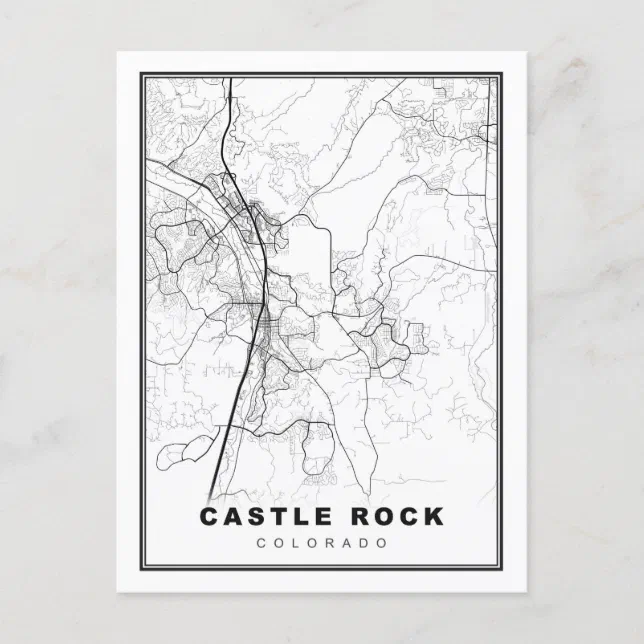 Castle Rock Map Postcard | Zazzle