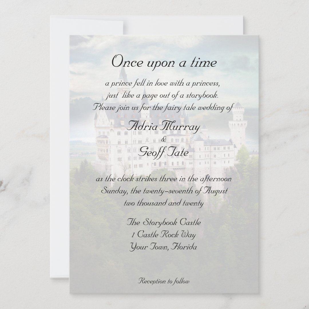 Castle Theme Wedding Invitation | Zazzle