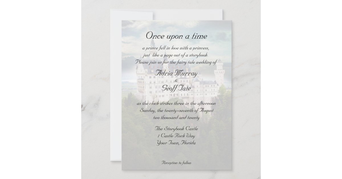 Castle Theme Wedding Invitation | Zazzle
