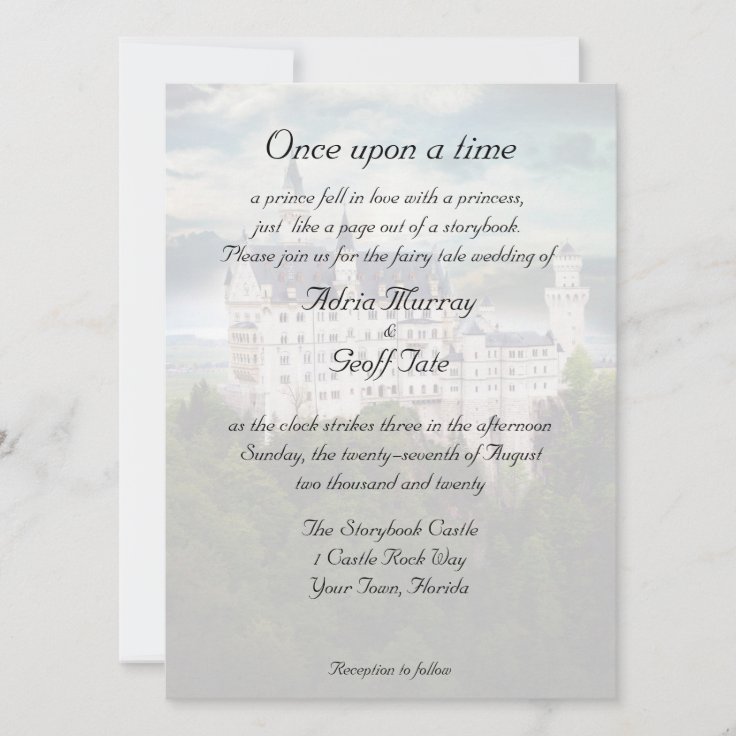 Castle Theme Wedding Invitation | Zazzle