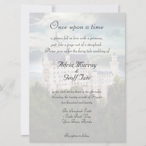 Castle Theme Wedding Invitation | Zazzle