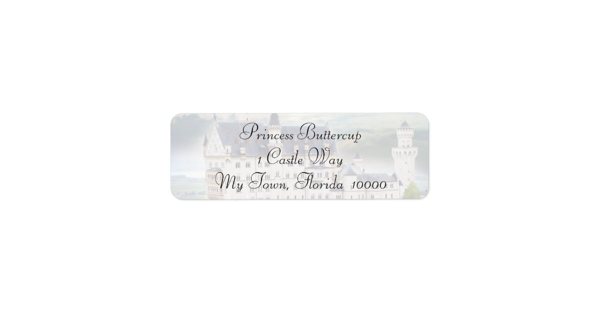 Castle Theme Wedding Mailing Labels | Zazzle