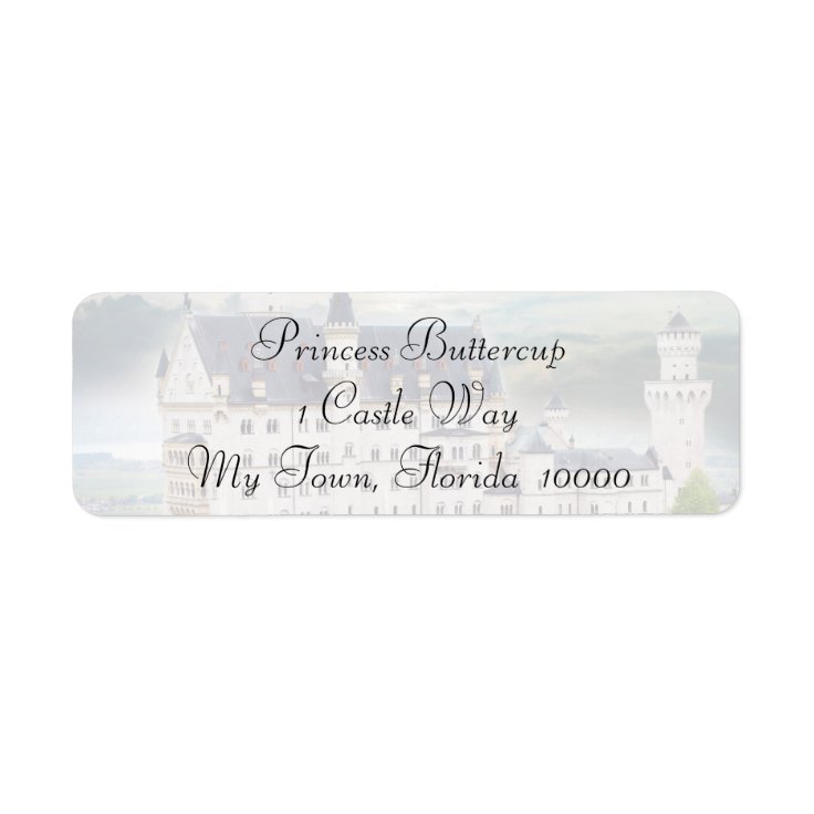 Castle Theme Wedding Mailing Labels | Zazzle