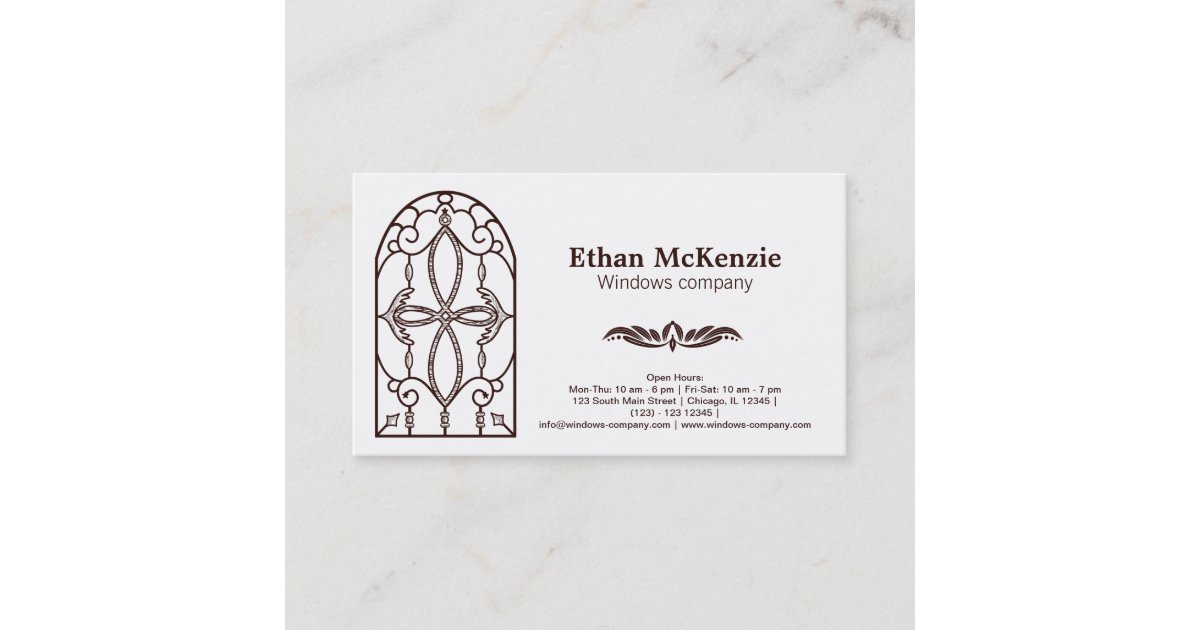 Castle window business card | Zazzle