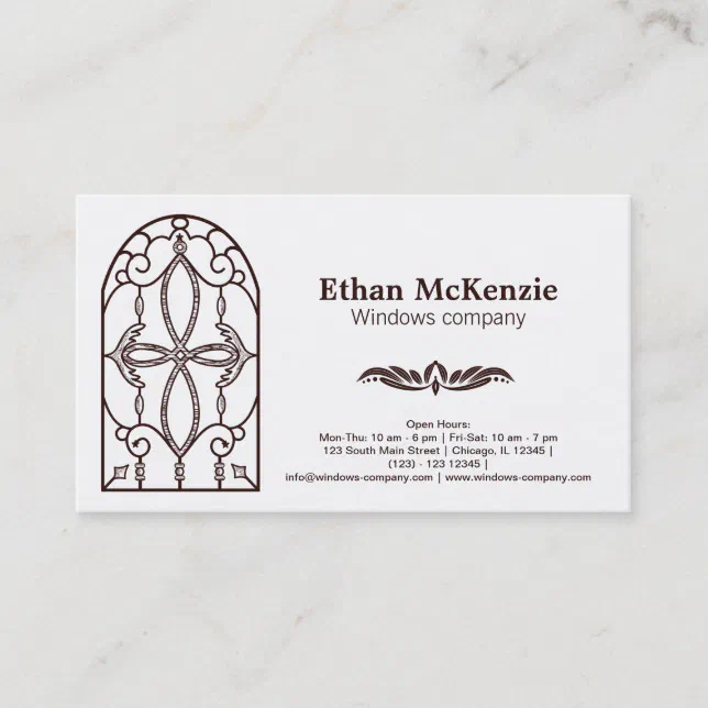 Castle window business card | Zazzle