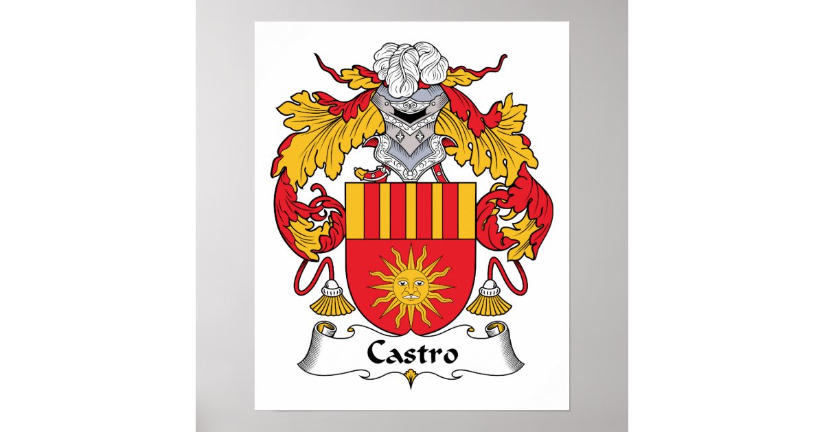 Castro Family Crest Poster | Zazzle
