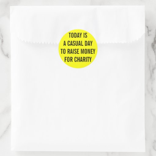 Casual Charity Day Classic Round Sticker | Zazzle