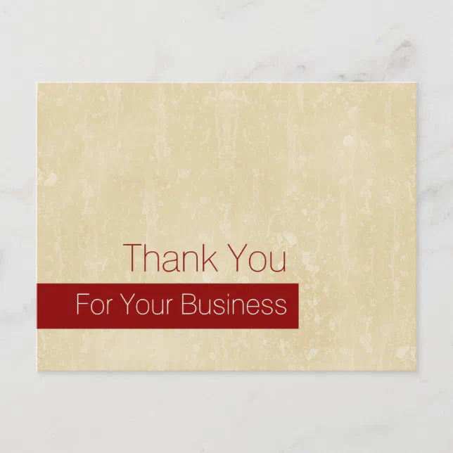 Casual Chic Beige Loyalty Thank You VIP Coupon Postcard | Zazzle