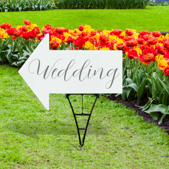 Casual Elegance Wedding Directional Sign | Zazzle