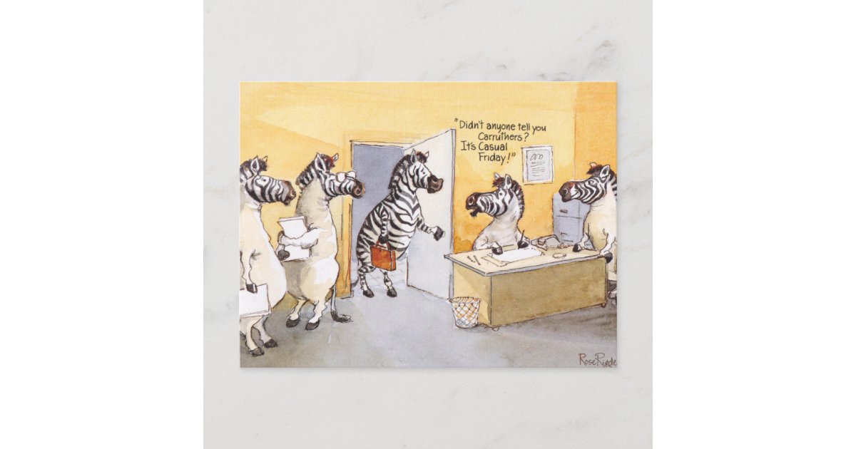 Casual friday postcard | Zazzle