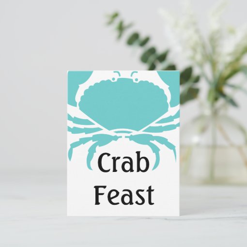 Casual Fun Crab Feast Festival Party Invitations | Zazzle