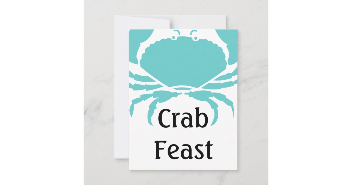 Casual Fun Crab Feast Festival Party Invitations | Zazzle