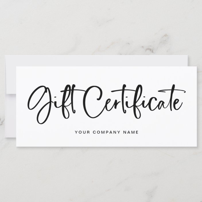 Casual Handwritten Script | Gift Certificate | Zazzle.com