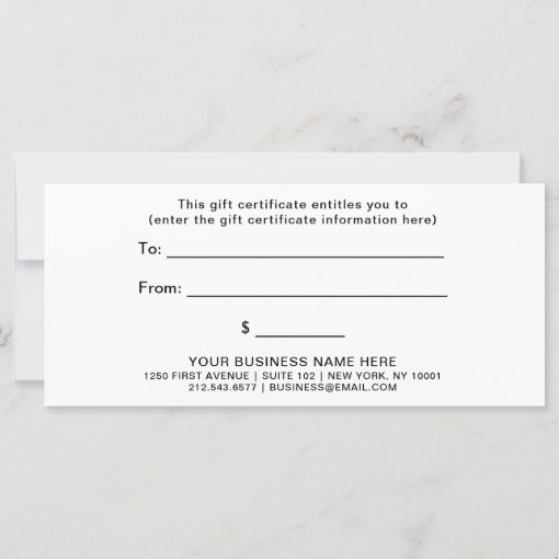 Casual Handwritten Script | Gift Certificate | Zazzle